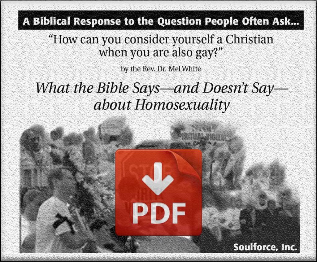 Rev. Dr. Mel White: Clergyman, Author, Activist What the Bible Says ...